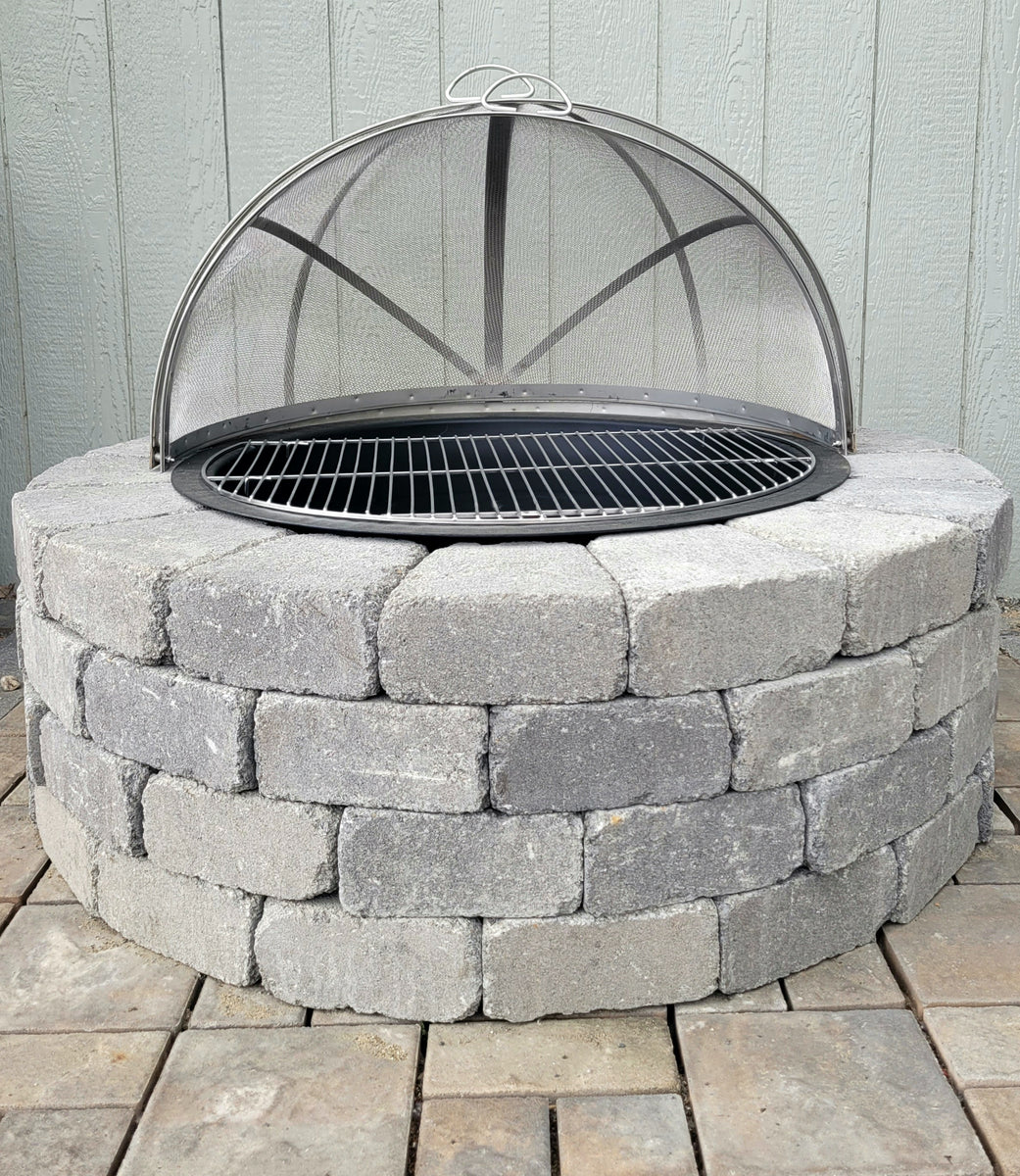 Stainless Steel Round Fire Pit Screen – Adirondack Landscape Supply
